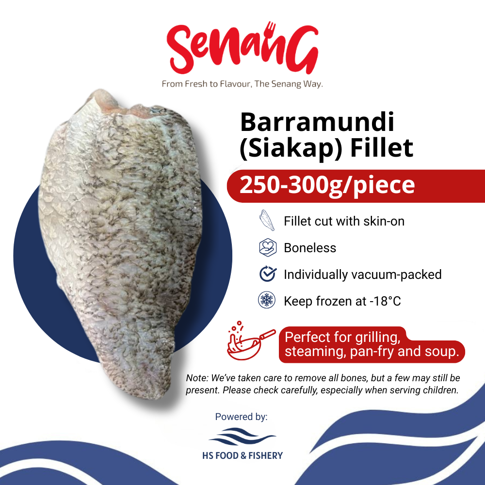 SIAKAP FILLET (280 - 300g/piece), VACUUM-PACKED – Senang Foods